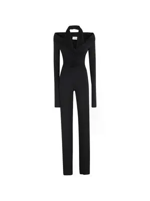 Andamane Yvonne Open-shoulder Jumpsuit - Black
