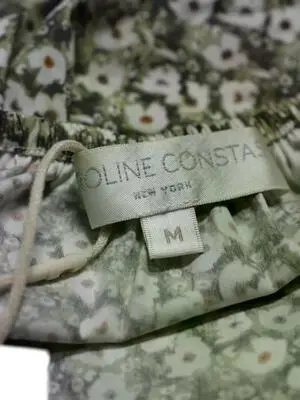 Caroline Constas Puff-sleeve Floral-print Blouse - Green