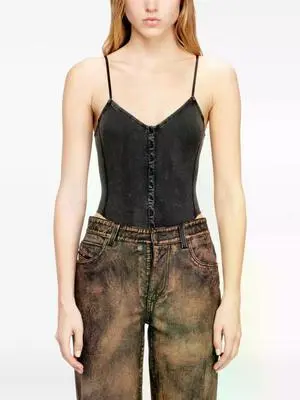 DIESEL® T-ley Ribbed Bodysuit - Grey