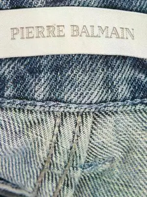 Pierre Balmain Distressed Straight Leg Jeans
