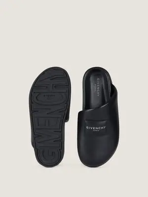 Givenchy Label Flat Mules - Black