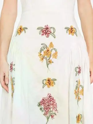 Agua Bendita Balsa Cordillera Halterneck Midi Dress - Neutrals