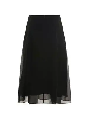 Brunello Cucinelli Sheer Panel A-line Skirt