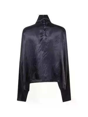 Rick Owens Funnel-neck Long-sleeve Blouse