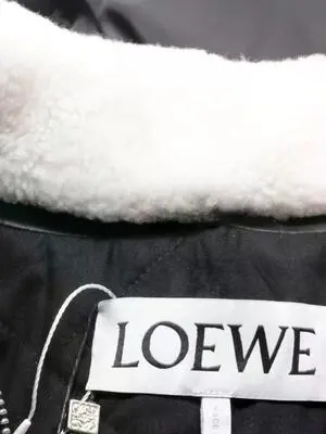 Loewe Sheared Collar Leather Bomber Jacket