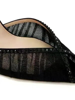 ANDREA WAZEN Katy Embellished Block-heel Sandals - Black