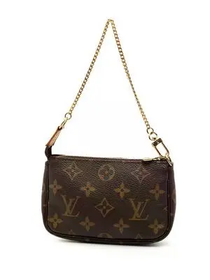 LOUIS VUITTON 2007 Monogram Mini Pochette Accessoires Handbag - Brown