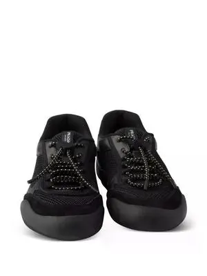 Prada Speedrock Panelled Sneakers - Black