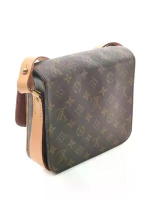 LOUIS VUITTON 1985 Monogram Cartouchiere Mm Crossbody Bag - Brown
