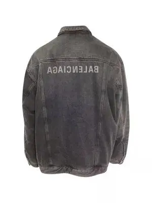 Balenciaga Mirror Denim Jacket - Grey