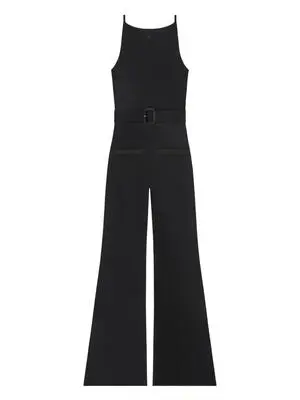 COURREGES Belted Knitted Jumpsuit - Black