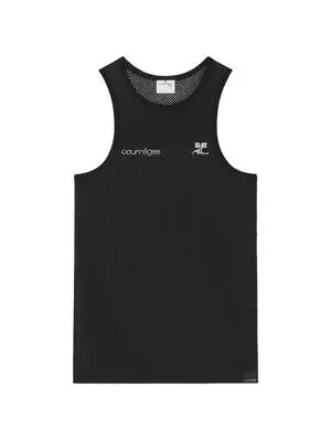 COURREGES Logo Mesh Vest - Black