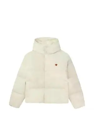 AAPE BY *A BATHING APE Apee™ Quilted Heart Patch Jacket - Neutrals
