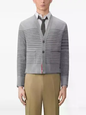 Thom Browne Striped V-neck Cardigan