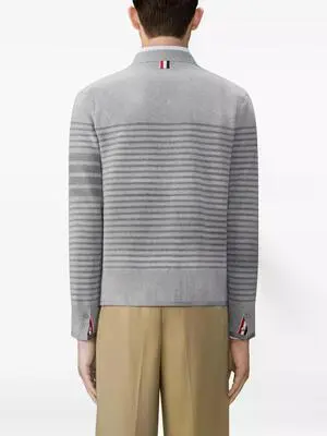 Thom Browne Striped V-neck Cardigan