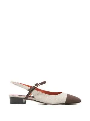 CAREL Oceano Cap-toe Slingback Pumps - Neutrals