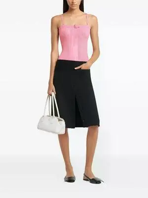 COURREGES Buckle Rib Top
