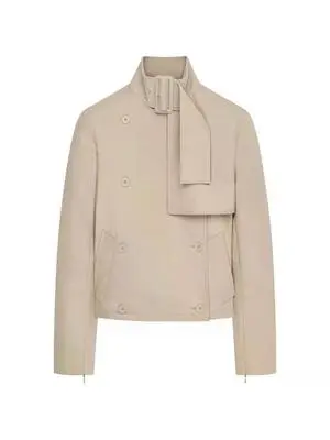 COURREGES Buckle-detail Button Trench Jacket - Neutrals