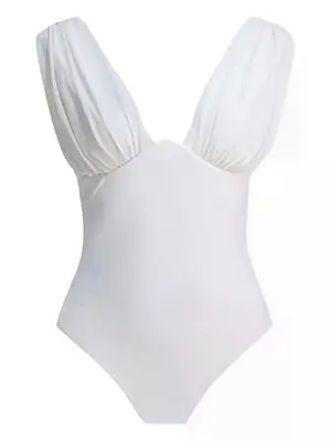 Zimmermann Draped Swimsuit - White