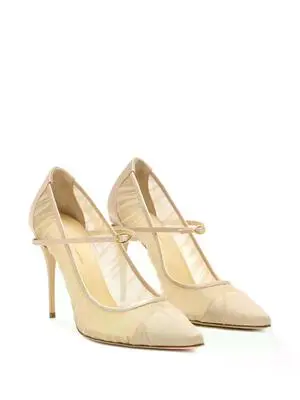 Jennifer Chamandi Lorenzo Tulle Strap Pumps
