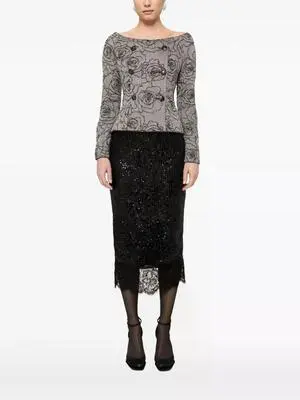 NISSA Sequin-embellished Blazer - Grey