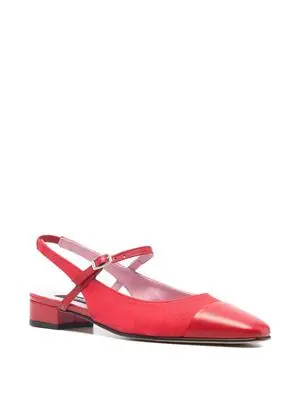 CAREL Oceano Cap-toe Flat Pumps - Red