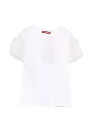 Max Mara T-shirt With Ruffled Sleeves