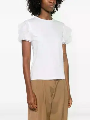 Max Mara T-shirt With Ruffled Sleeves