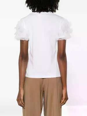 Max Mara T-shirt With Ruffled Sleeves