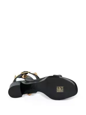 Valentino Garavani Roman Stud Leather Sandals - Black