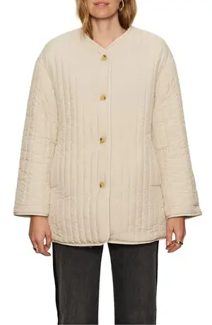 Sanctuary Reversible Collarless Faux Fur Jacket