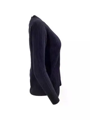 Iris & Ink V-neck Ribbed Sweater