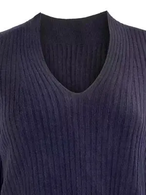 Iris & Ink V-neck Ribbed Sweater
