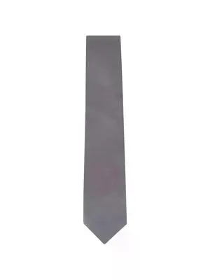 Eton Textured Pointed-tip Tie - Grey