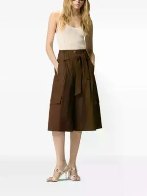 Pinko Tie Belt Cotton Shorts