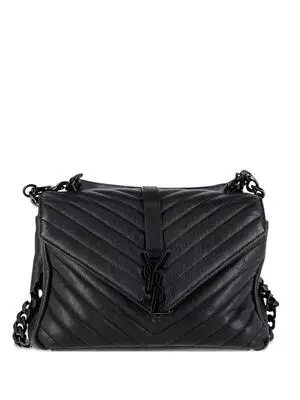 Saint Laurent Medium College Chevron-quilted Shoulder Bag
