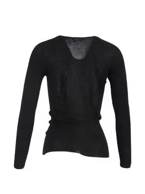 Gucci Knitted V-neck Long-sleeve Top