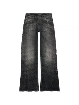 Balenciaga Printed Wide-leg Jeans