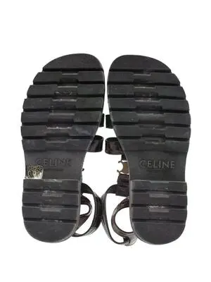 Celine Gladiator Crocodile-embossed Sandals