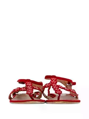 Alaïa Flower-embellished Laser-cut Sandals