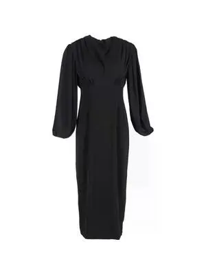 EMILIA WICKSTEAD Long-sleeve Midi Dress - Black