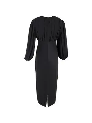 EMILIA WICKSTEAD Long-sleeve Midi Dress - Black