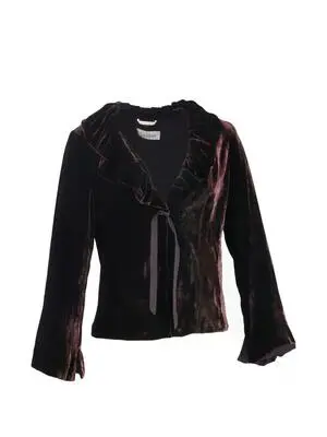 Max Mara Frilled-collar Bow Jacket