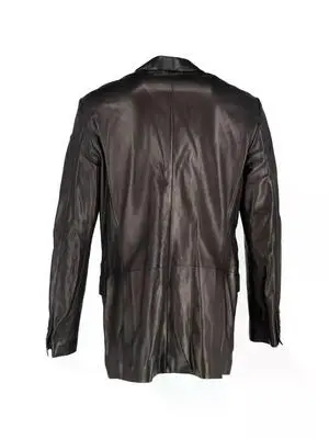 Gucci Single-breasted Leather Blazer