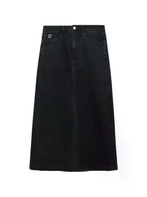 A BATHING APE Denim Maxi Skirt - Grey