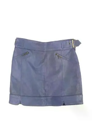 Alice By Temperley Leather Belted Mini Skirt