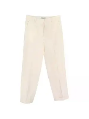 Miu Miu Belt-loop Cotton Trousers