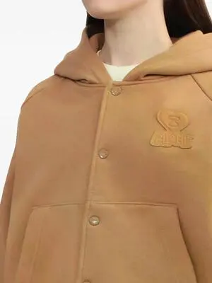 A BATHING APE Appliqué Button Hooded Sweater