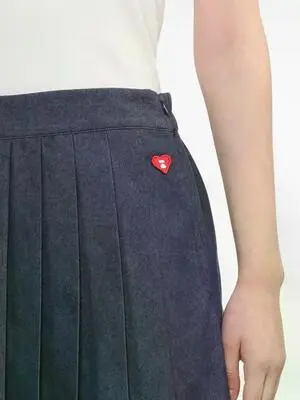 A BATHING APE Heart-badge Pleated Mini Skirt