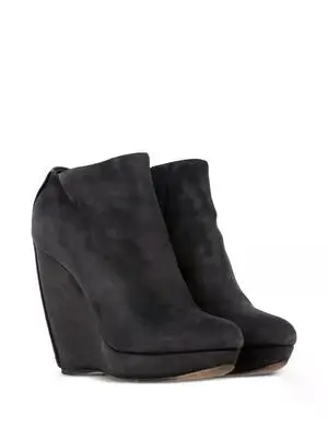Balenciaga Wedge Suede Ankle Boots